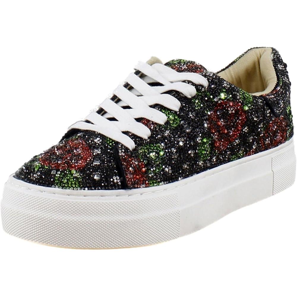 Betsey Johnson Women’s Sidny Sneaker(Black Rose Polka Dot) - Betsey ...